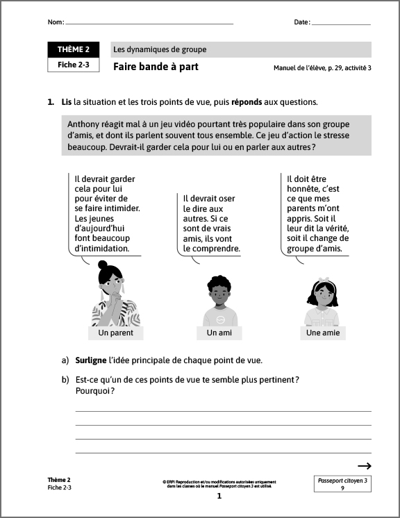 Passeport Citoyen, 2e cycle du primaire | ERPI